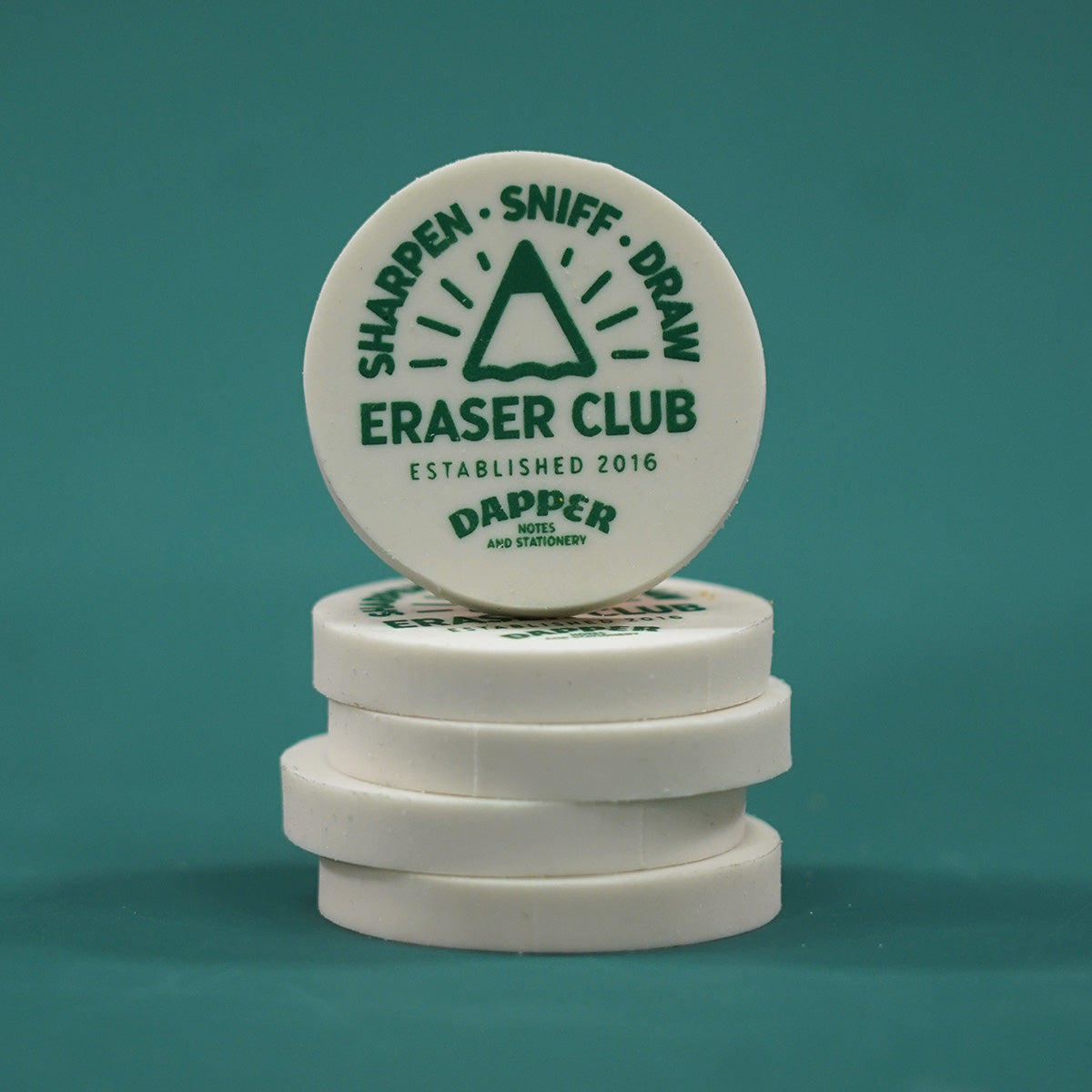 Sharpen, Sniff, Draw Orange Eraser – Dapper Notes