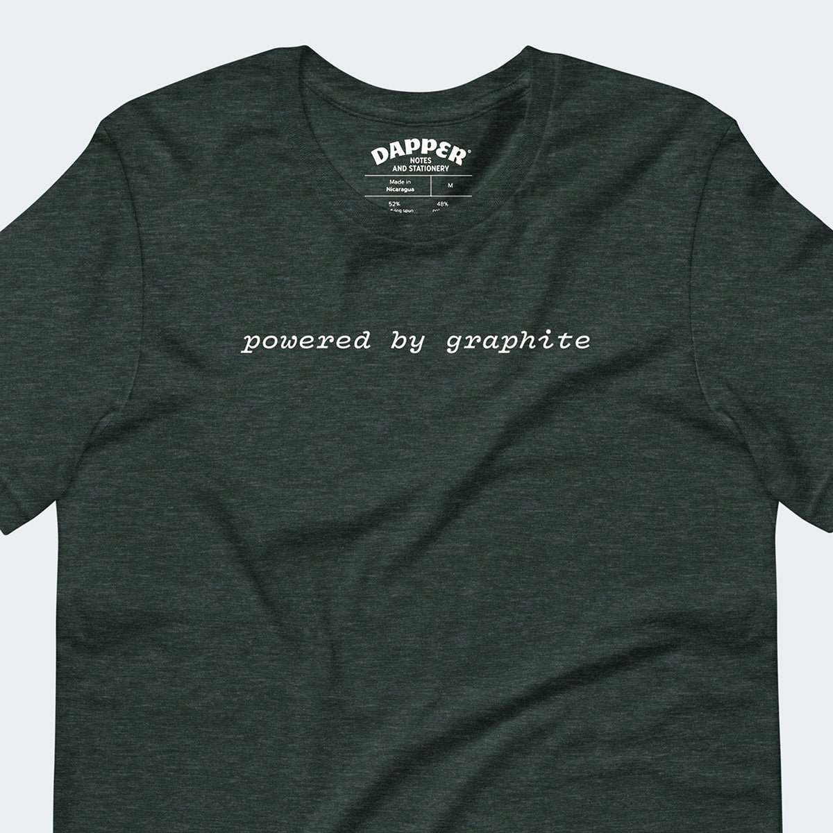 Powered by Graphite Tee – Dapper Notes